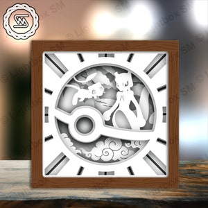 Pokemon 21 - Paper Cut Light Box Template Files, Shadow Box, 3D ...