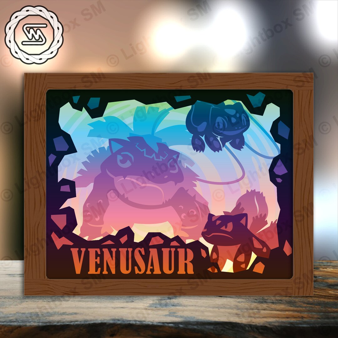 Pokemon 9 - Paper Cut Light Box Template Files, Shadow Box, 3D Papercut ...