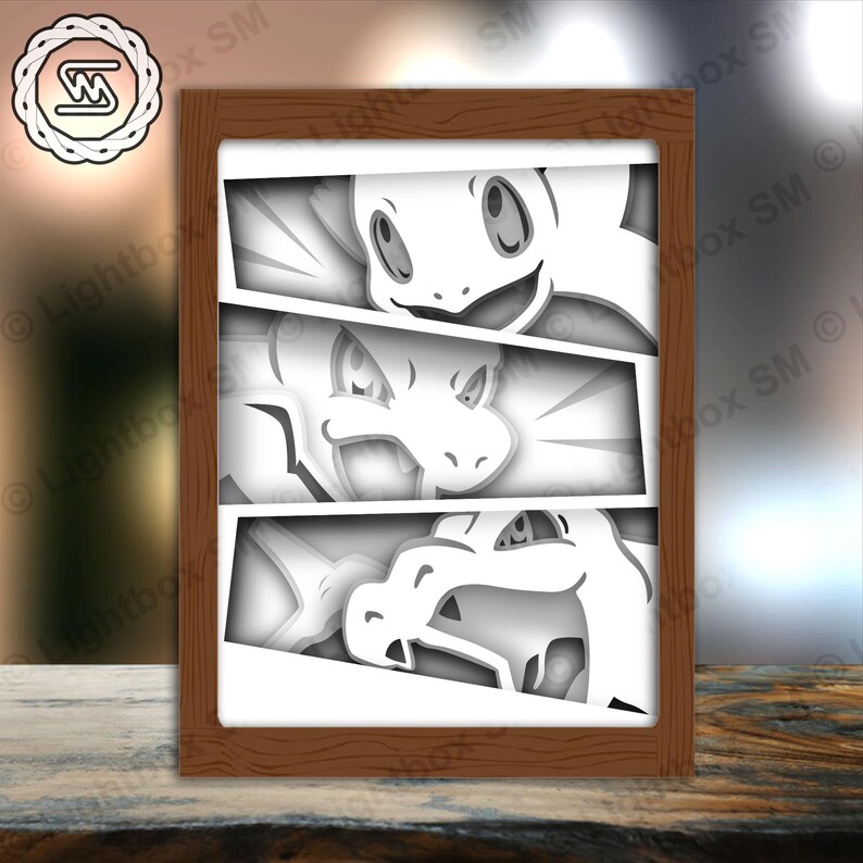 Pokemon 40 - Paper Cut Light Box Template Files, Shadow Box, 3D ...