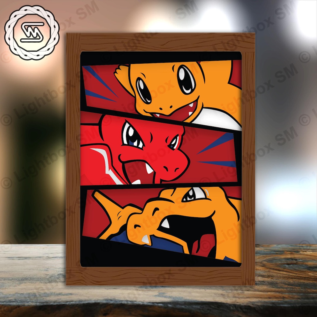Pokemon 40 - Paper Cut Light Box Template Files, Shadow Box, 3D ...