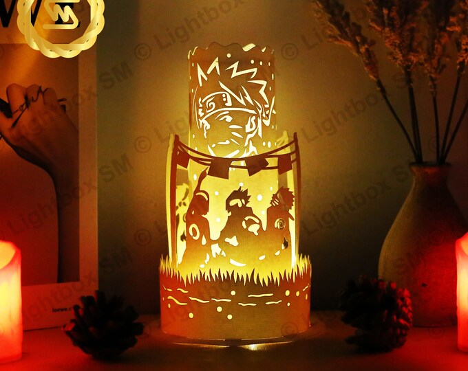 STUDIO GHIBLI Holographic Character White Metal LED Lantern, Featuring ...