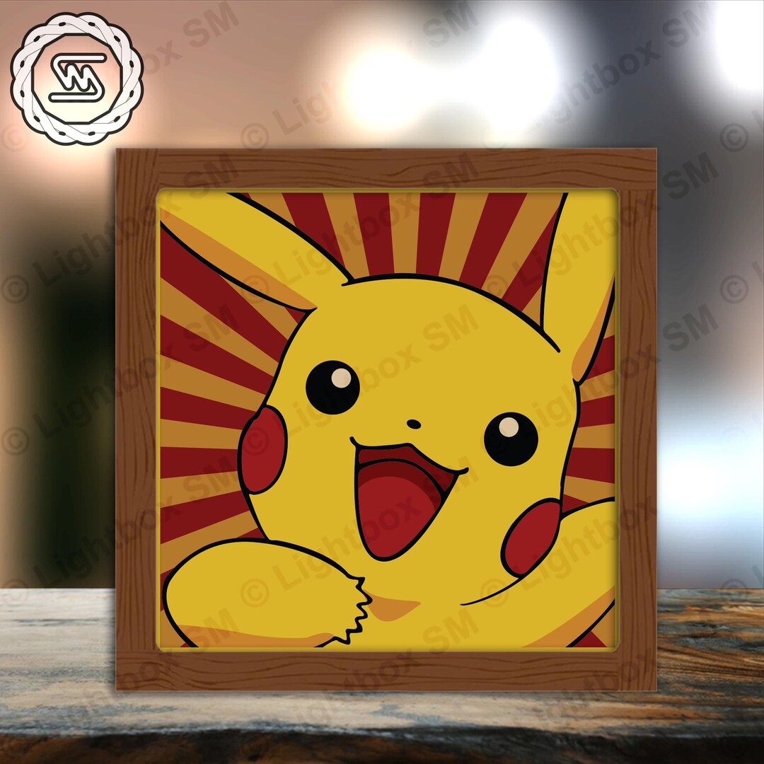 Pokemon 45 - Paper Cut Light Box Template Files, Shadow Box, 3D ...