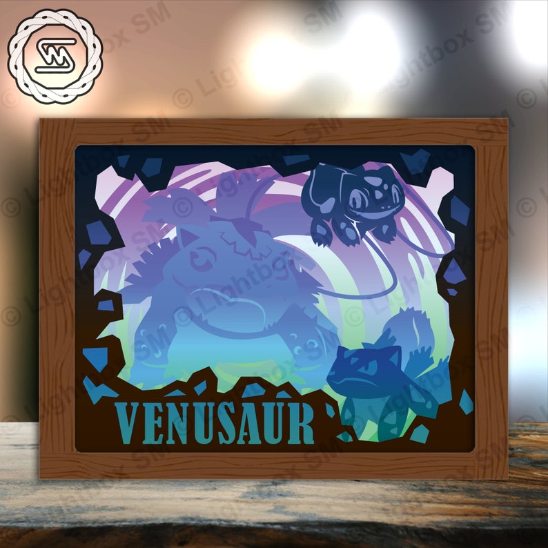 Pokemon 9 Paper Cut Light Box Template Files Shadow Box 3D - Etsy