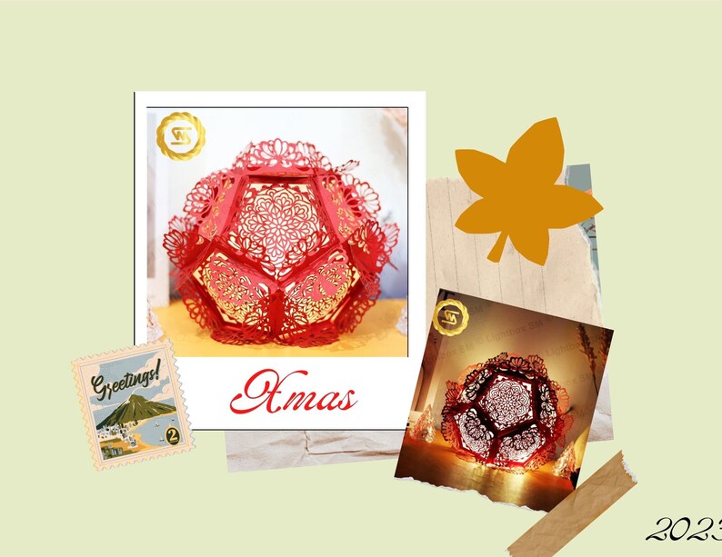 Mandala Pentagon Lantern christmas Xmas 3D Cricut - Etsy