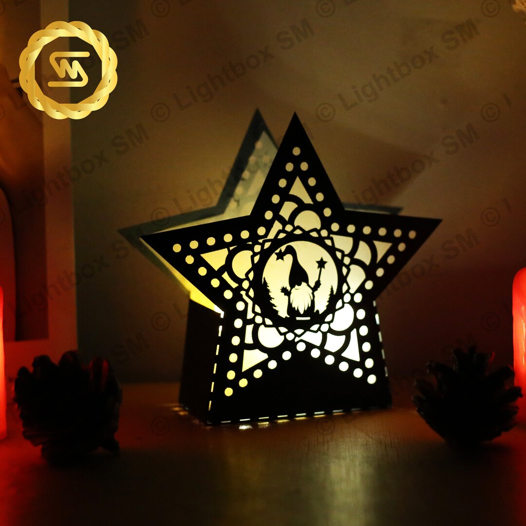 Christmas Holiday Luminary 4 - Paper Cut Lamp Merry Christmas - Paper ...
