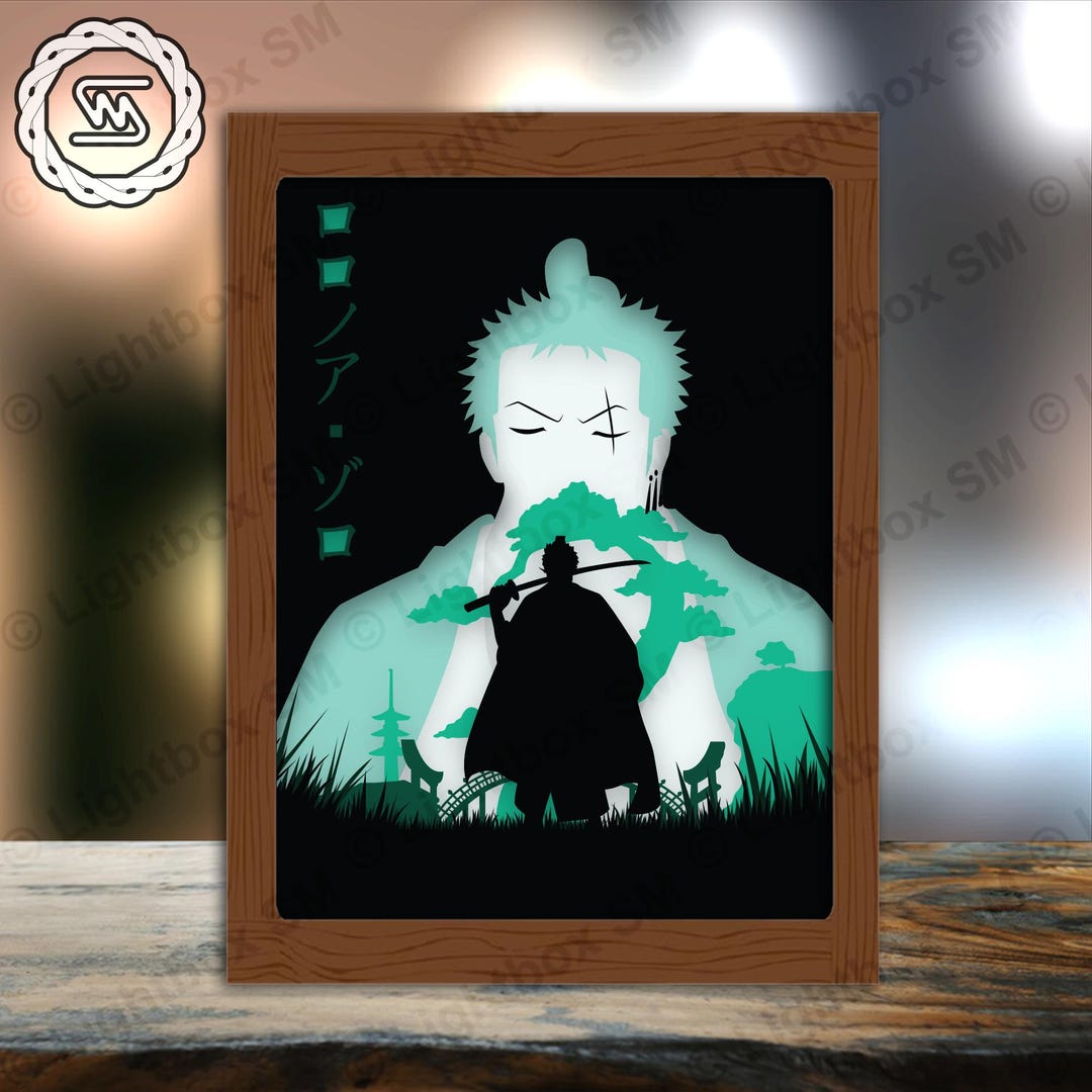 One Piece 22 Papercut Light Box Template: 3D Shadow Box SVG (digital ...