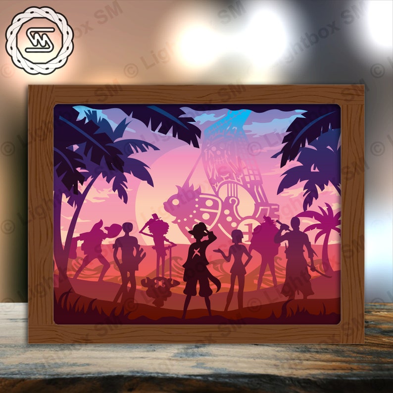One Piece Paper Cut Light Box Template Files Shadow Box 3D - Etsy