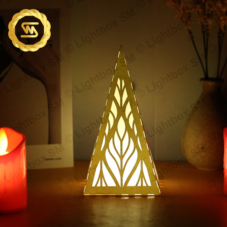 Leaves Pyramid Lantern christmas Xmas 3D Cricut - Etsy