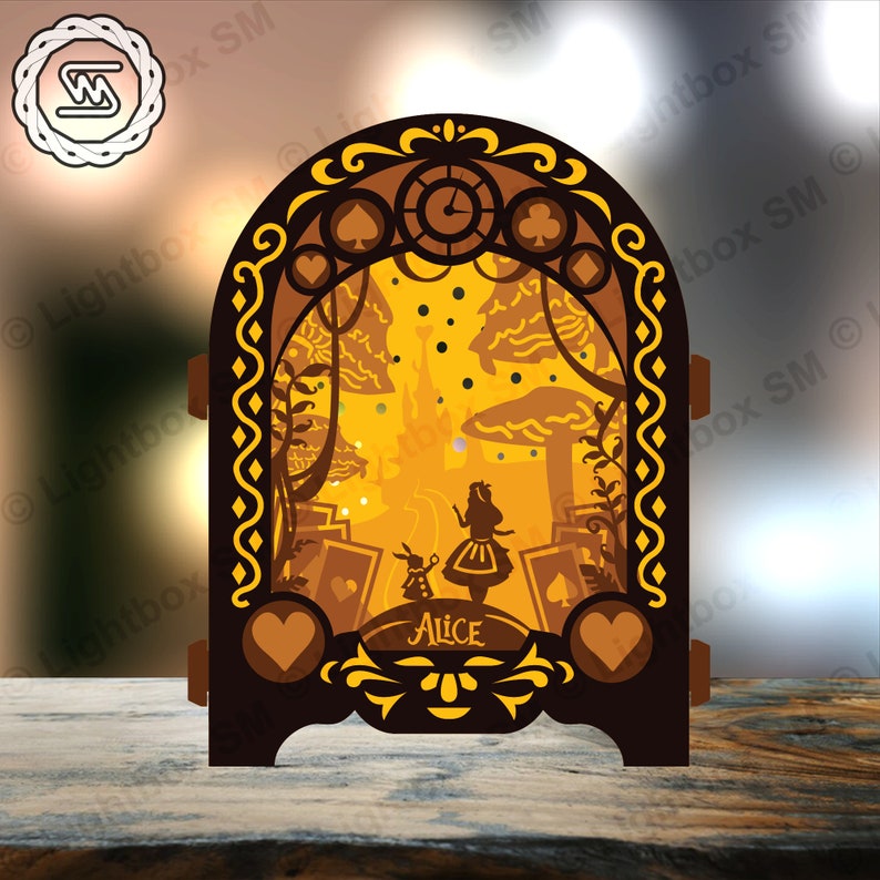 Alice in Wonderland - Popup SVG Cutting File, Popup Card SVG, Popup ...