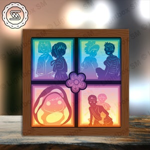 Anime - Paper Cut Light Box Template Files, Shadow Box, 3D Papercut ...