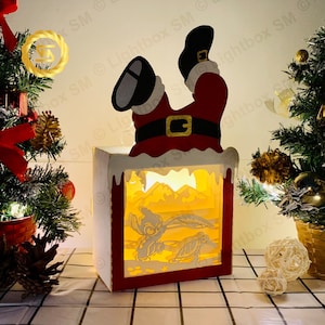 Stitch Santa Claus Chimney Box - Paper Cut Light Box Template Files ...