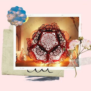 Mandala Pentagon Lantern -christmas - Xmas -3D, Cricut, Silhouette - Etsy