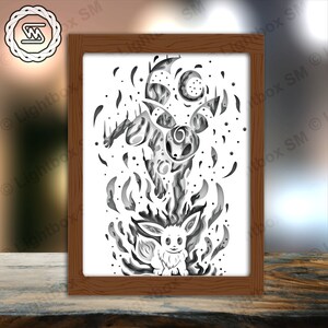 Pokemon 26 - Paper Cut Light Box Template Files, Shadow Box, 3D ...