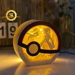 Combo 3 Pokeball Lightbox , Shadow Box, 3D Papercut Lightbox Svg File ...