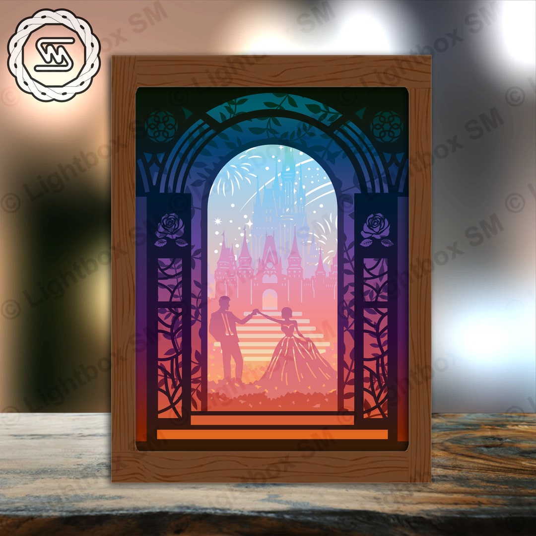Wedding Paper Cut Light Box Template Files, Shadow Box, 3D Papercut ...