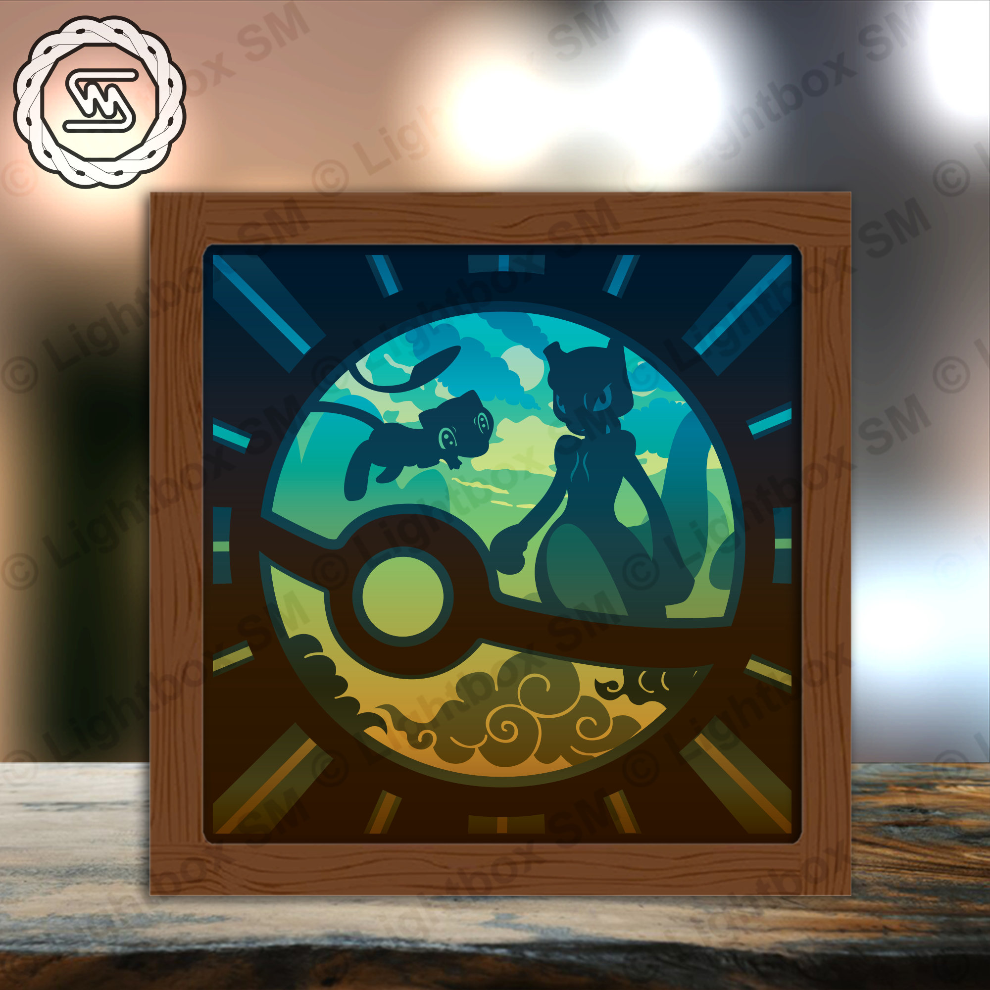Pokemon 21 - Paper Cut Light Box Template Files, Shadow Box, 3D ...