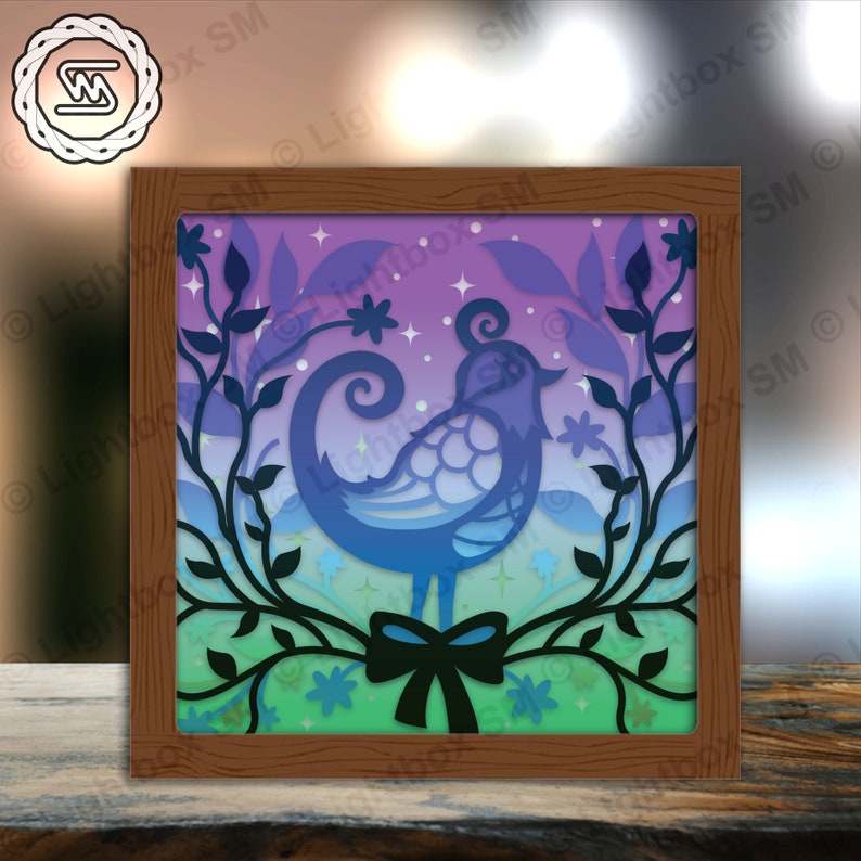 Pheasant Bird - Paper Cut Light Box Template Files, Shadow Box, 3D ...