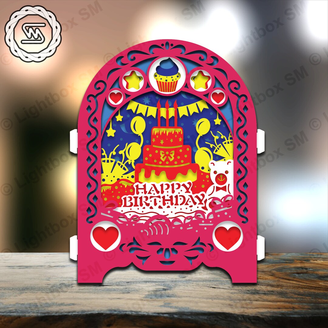 Birthday - Popup SVG Cutting File, Popup Card SVG, Popup Gift Cricut - Etsy