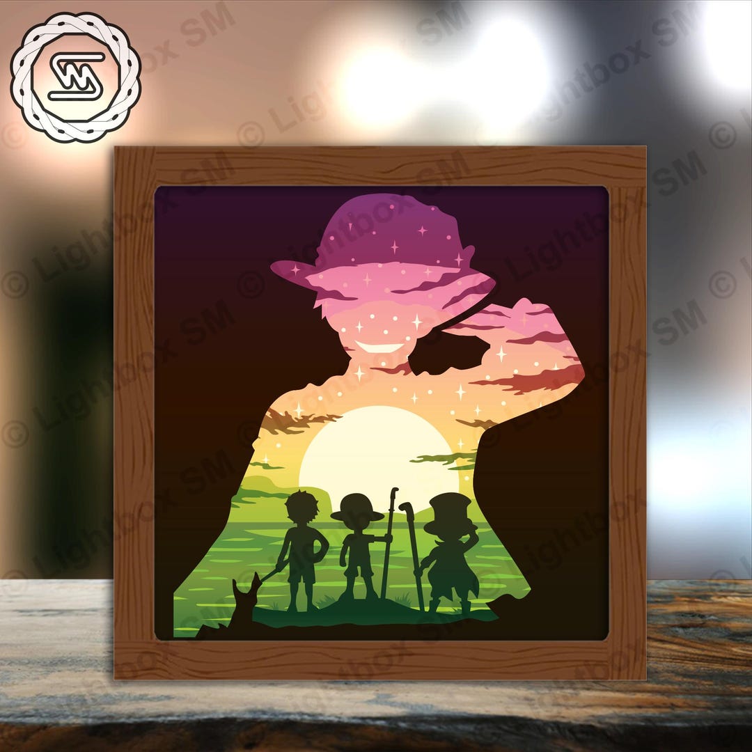 One Piece Paper Cut Light Box Template: 3D Shadow Box SVG (digital ...