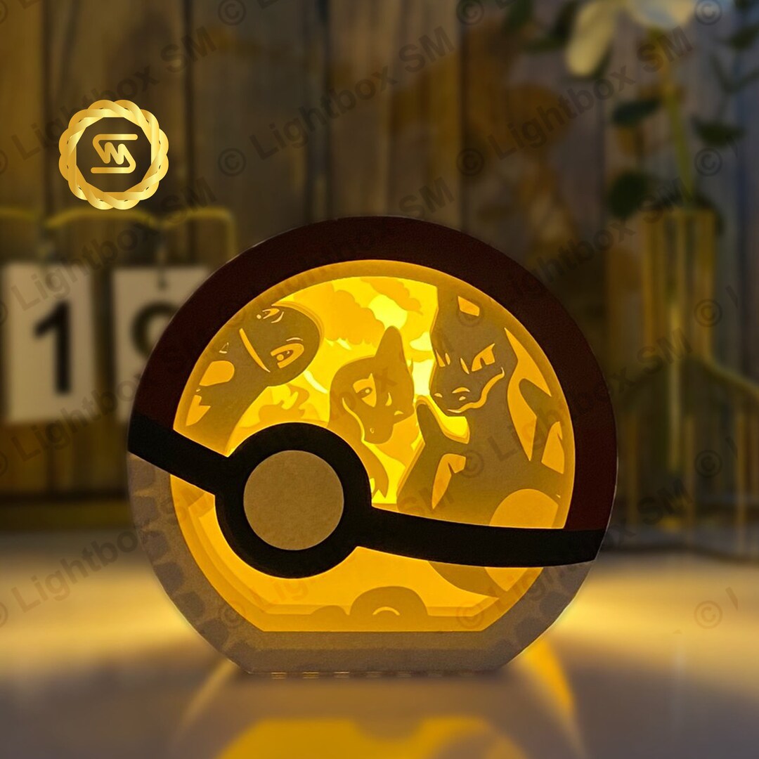 Pokeball Lightbox: 3D Papercut Shadow Box SVG (digital Download) - Etsy