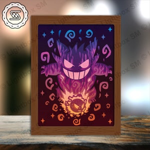 Pokemon 19 - Paper Cut Light Box Template Files, Shadow Box, 3D ...