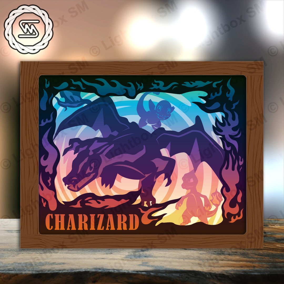 Pokemon 5 Paper Cut Light Box Template Files, Shadow Box, 3D Papercut ...