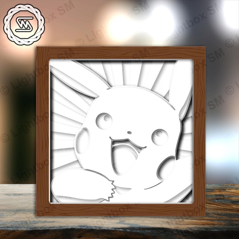 Pokemon 45 - Paper Cut Light Box Template Files, Shadow Box, 3D ...