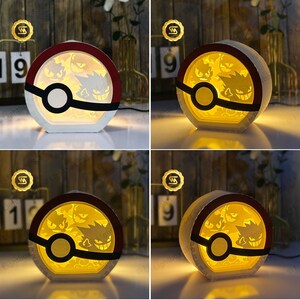 Pokeball Lightbox: 3D Papercut Shadow Box SVG File (digital Download ...