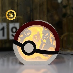 Pokeball Lightbox: 3D Papercut Shadow Box SVG (digital Download) - Etsy