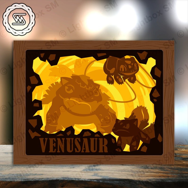 Pokemon 9 Paper Cut Light Box Template Files Shadow Box 3D - Etsy