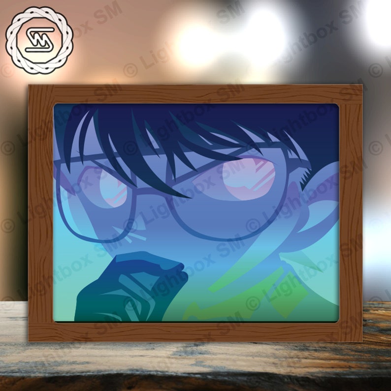 Conan Detective Animepaper Cut Light Box Template Files, 3D Papercut ...