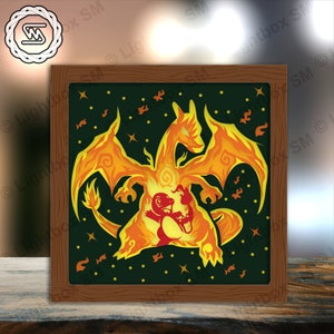 Pokemon 13 - Paper Cut Light Box Template Files, Shadow Box, 3D ...