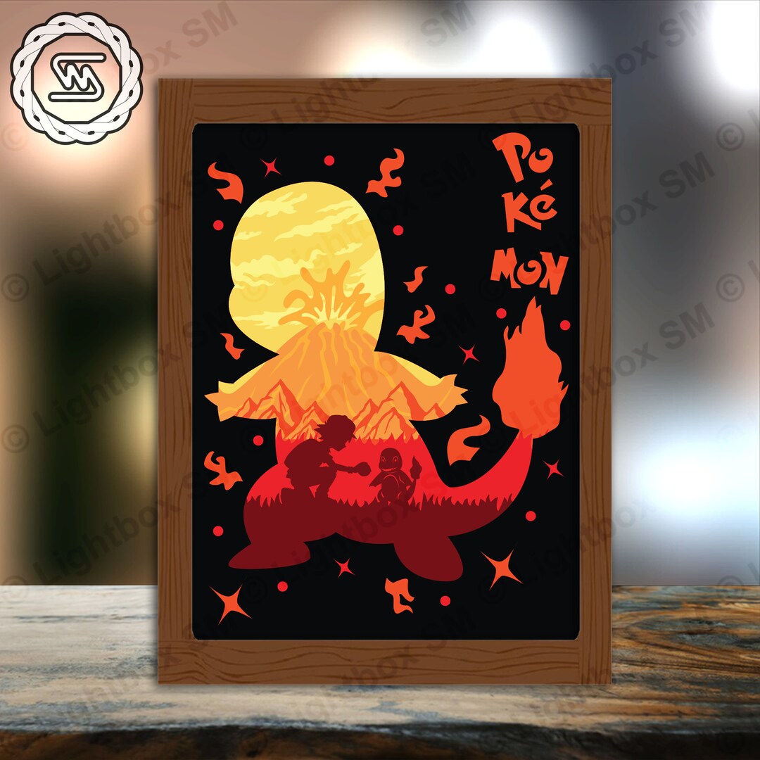 Pokemon 16 - Paper Cut Light Box Template Files, Shadow Box, 3D ...