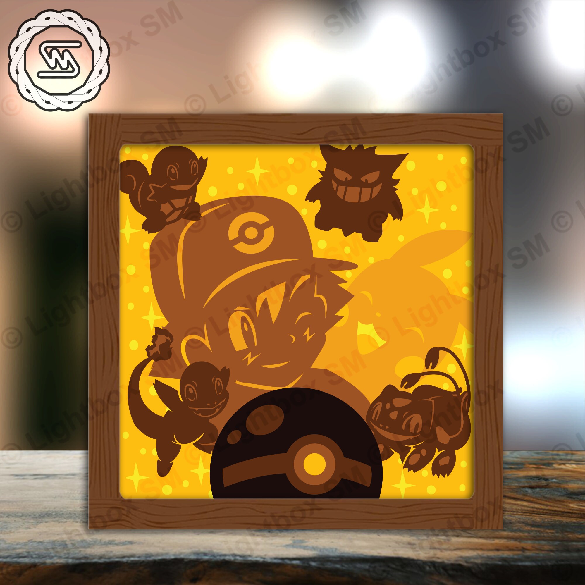 Pokemon - Paper Cut Light Box Template Files, Shadow Box, 3D Papercut ...