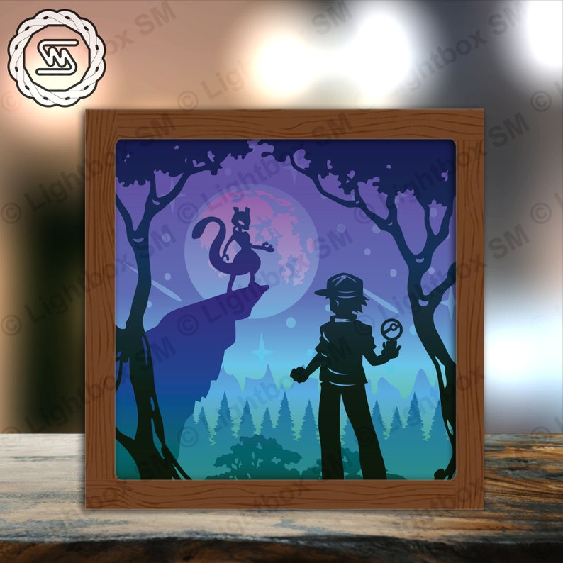 Pokemon 2 - Paper Cut Light Box Template Files, Shadow Box, 3D Papercut ...