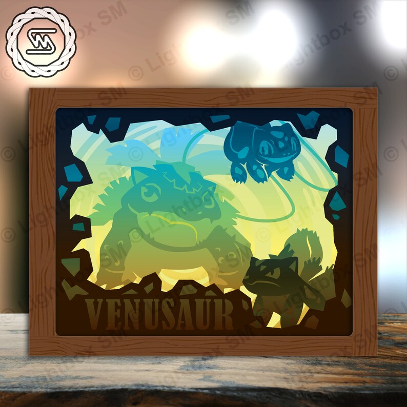 Pokemon 9 Paper Cut Light Box Template Files Shadow Box 3D - Etsy