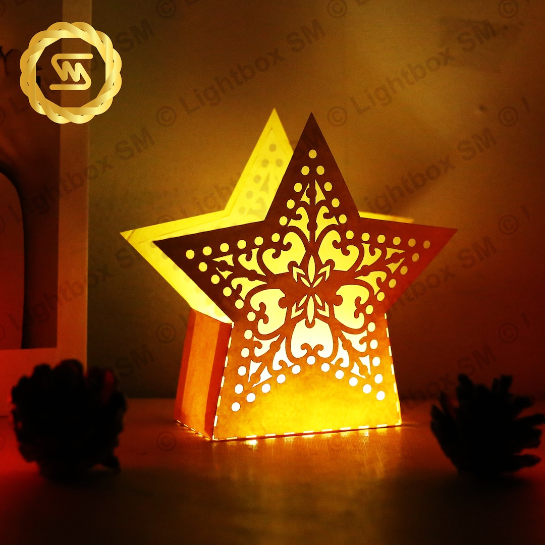 Christmas Holiday Luminary 1 - Paper Cut Lamp Merry Christmas - Paper ...