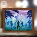 One Piece 6 - Paper Cut Light Box Template Files, Shadow Box, 3D ...