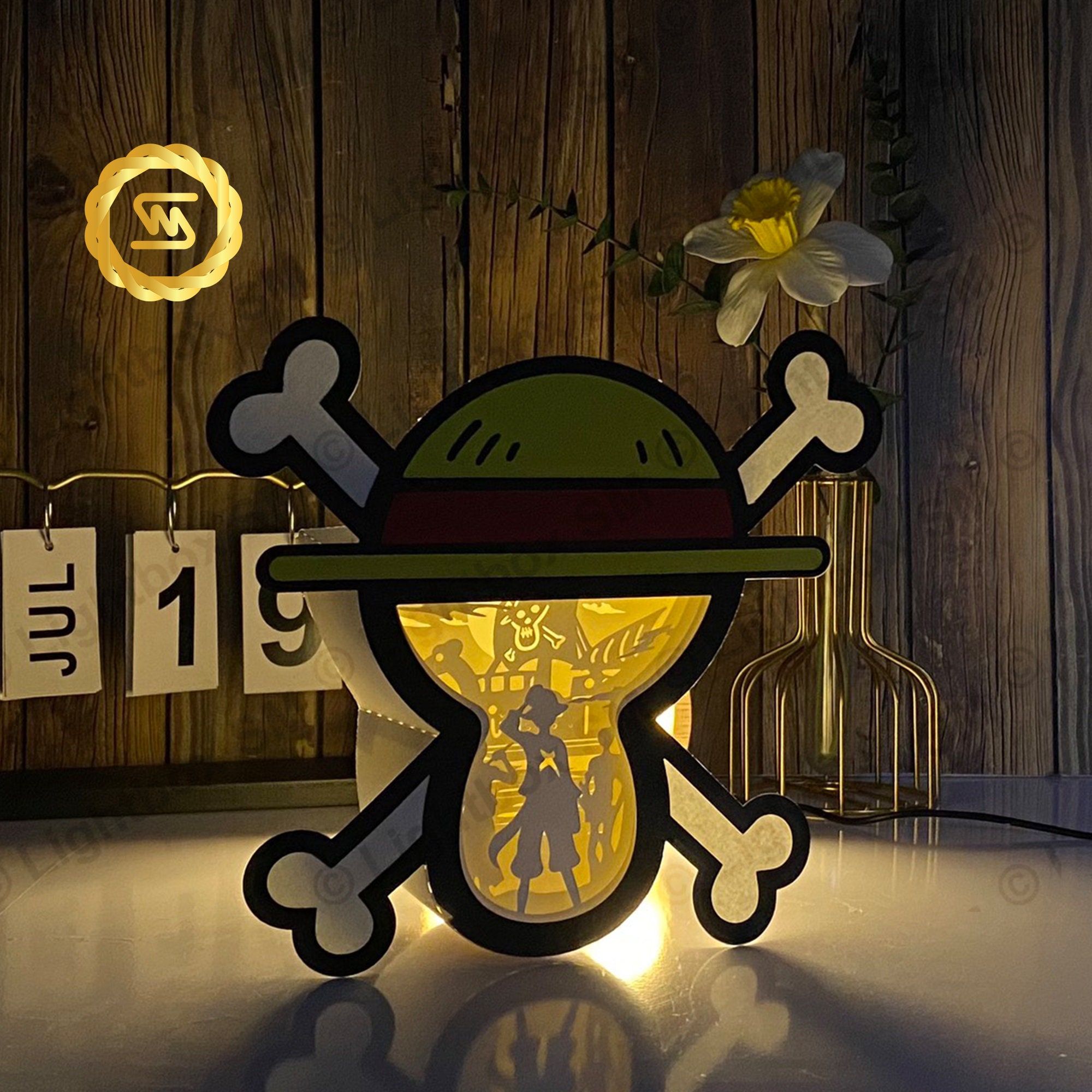 One Piece Lightbox Ver 2: 3D Papercut Shadow Box SVG File (digital ...