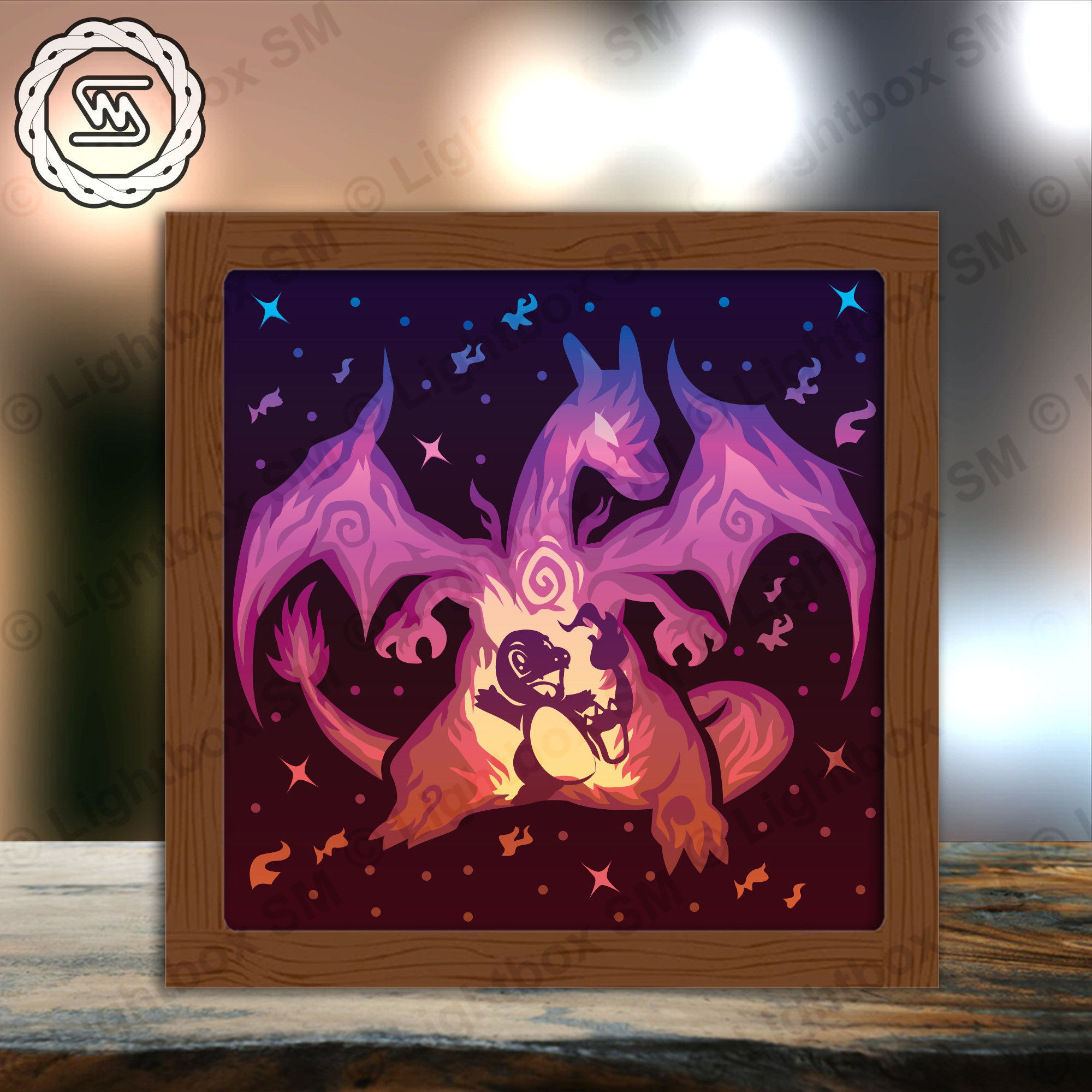 Pokemon 13 Paper Cut Light Box Template Files Shadow Box - Etsy