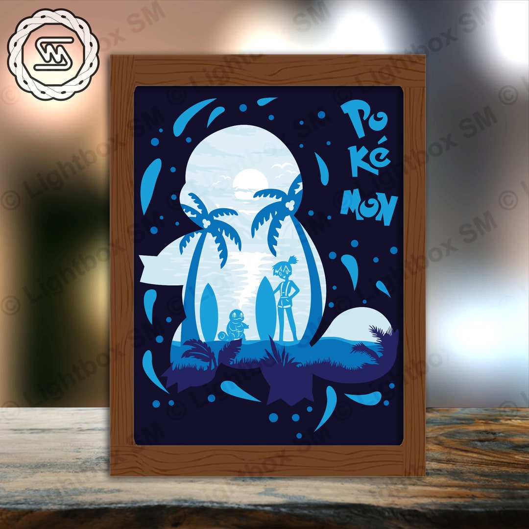 Pokemon 17 Paper Cut Light Box Template Files, Shadow Box, 3D Papercut ...