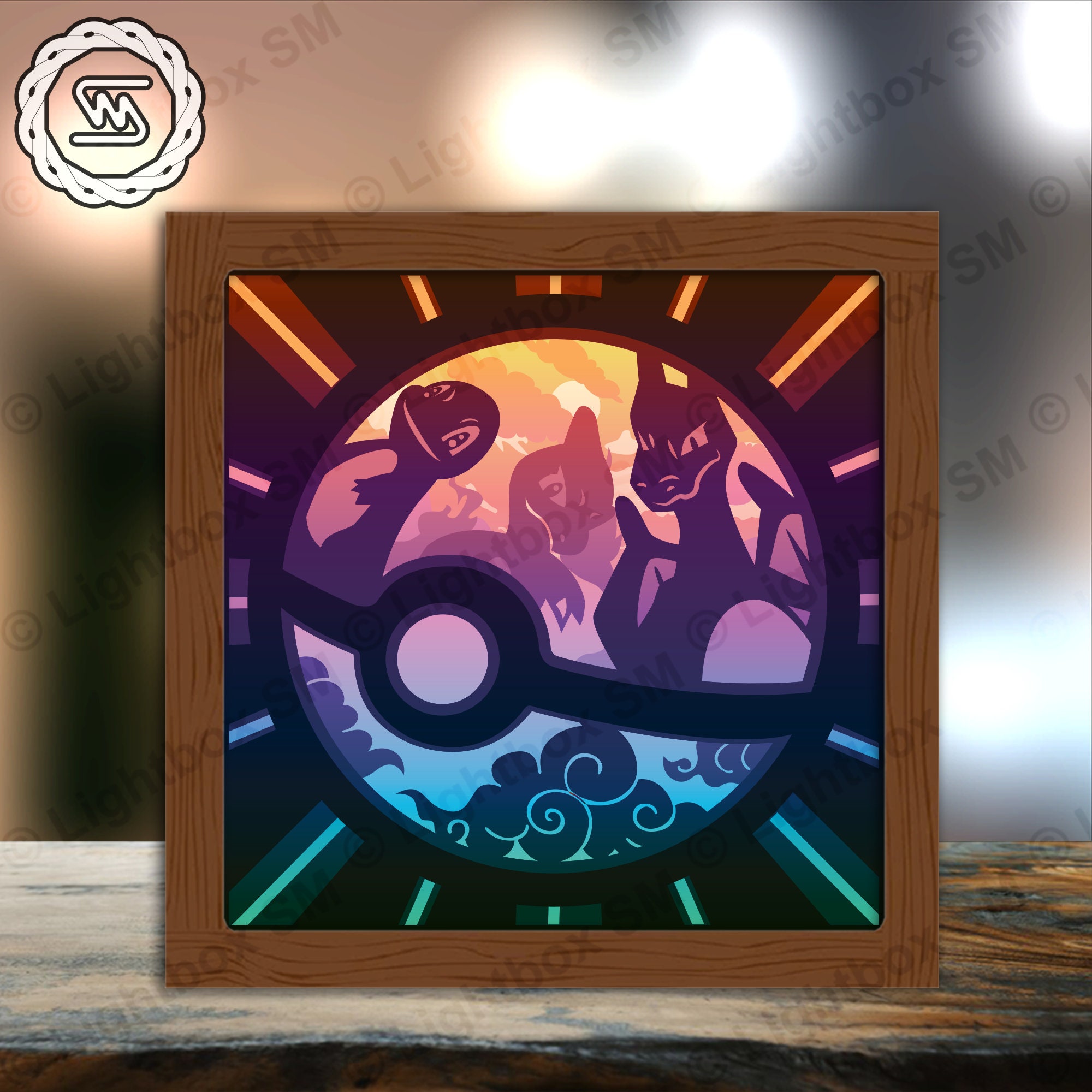 Pokemon 23 Paper Cut Light Box Template Files Shadow Box - Etsy