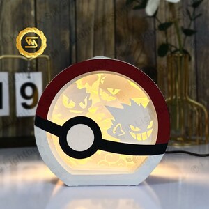 Pokeball Lightbox: 3D Papercut Shadow Box SVG File (digital Download ...