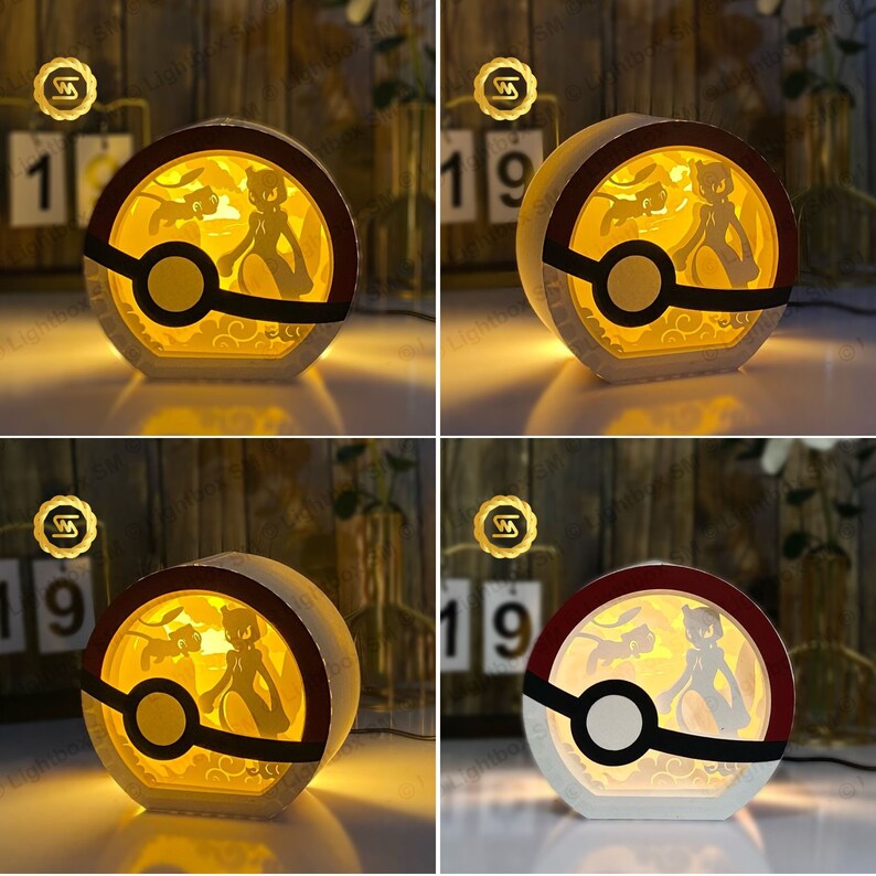 Pokeball Lightbox: 3D Papercut Shadow Box SVG (digital Download) - Etsy