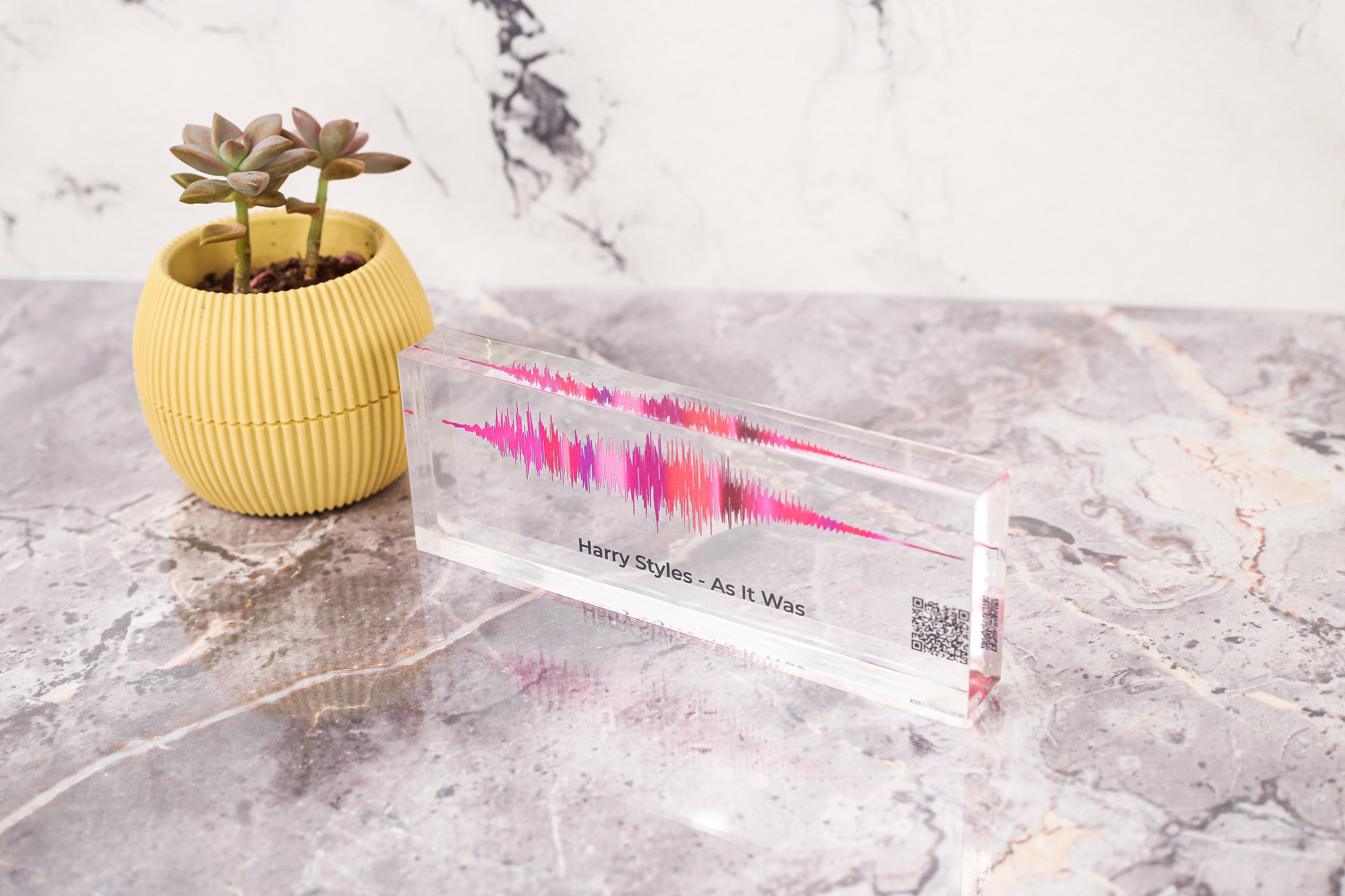 Soundwave Art CUSTOM Sound Wave Print With QR CODE Acrylic - Etsy Australia