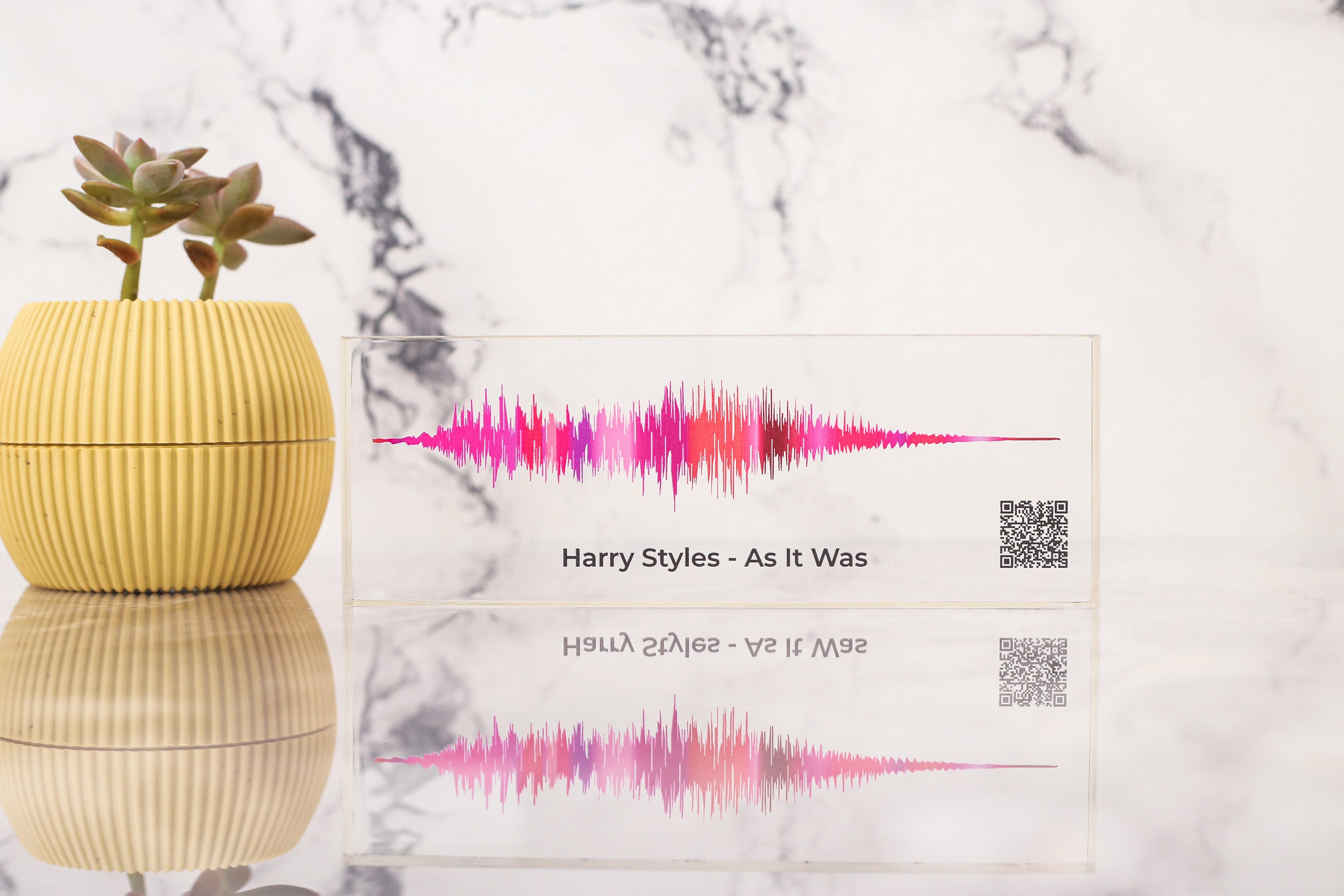 Soundwave Art CUSTOM Sound Wave Print With QR CODE Acrylic - Etsy Australia