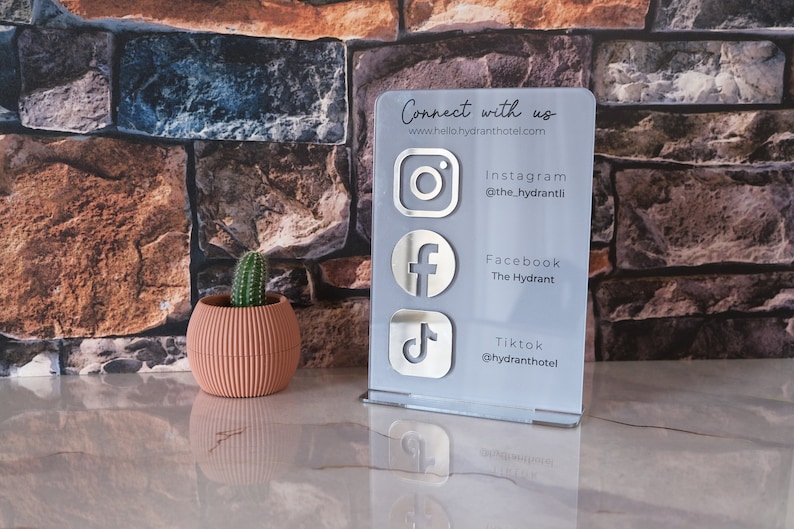 Social Media Sign Payment Sign Instagram Facebook Sign - Etsy