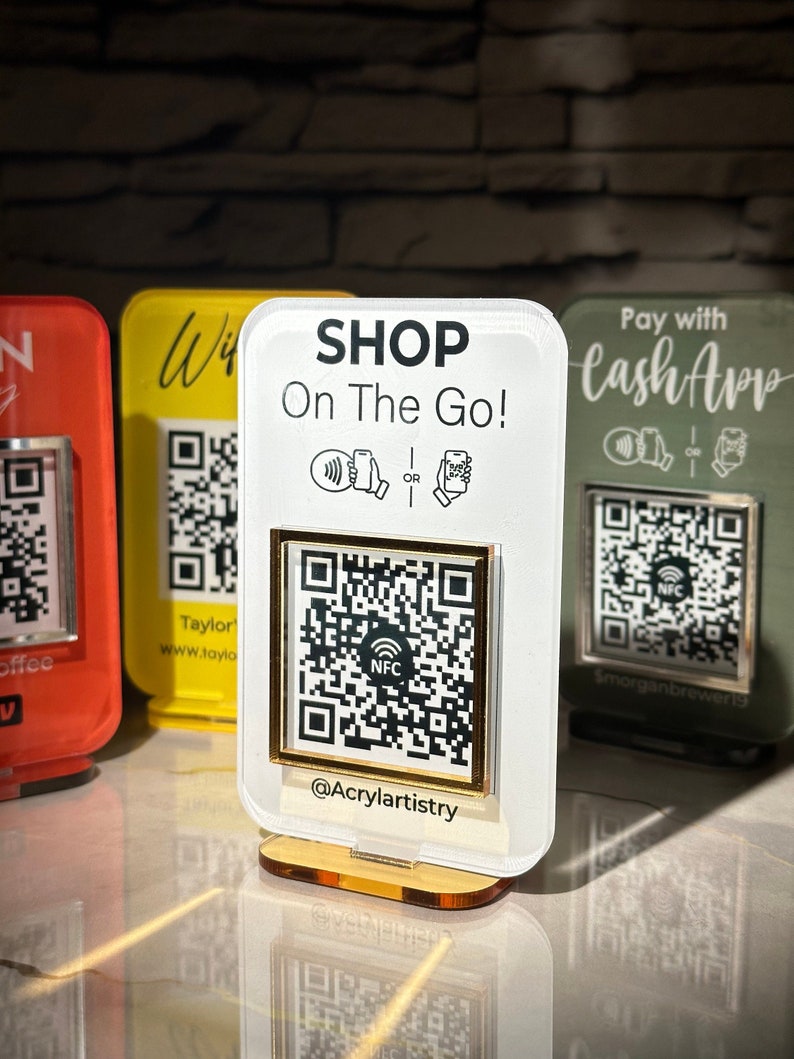 Mini QR Code Sign | Social Media Sign | Business Social Media Sign ...