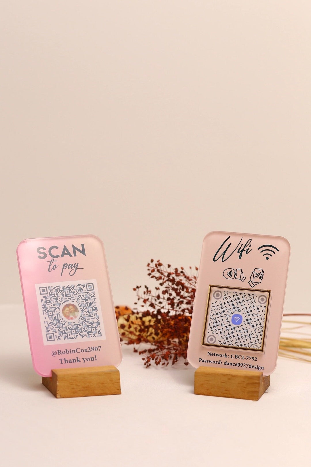 Mini QR Code Sign | Qr Code Sign | Business Social Media Sign | Payment ...