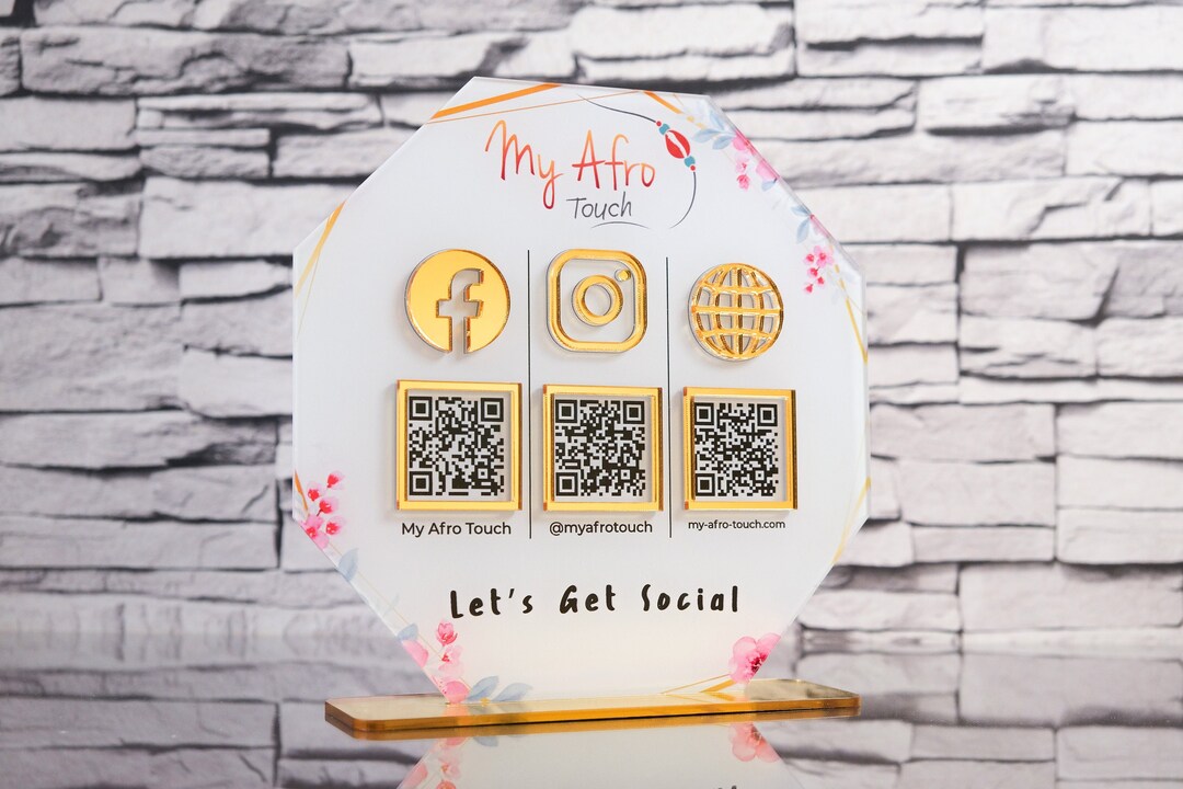 Multi QR Code Business Social Media Sign Payment Sign Instagram ...